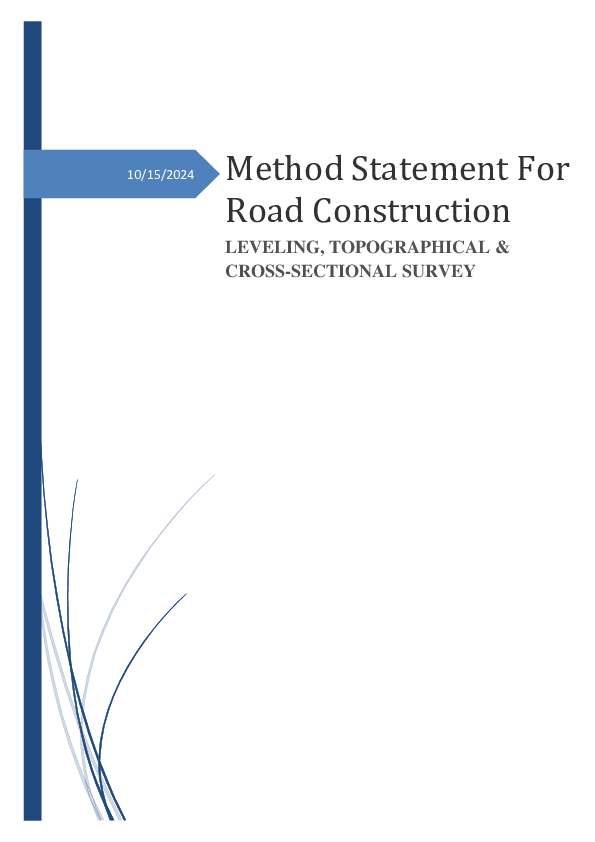 (PDF) Road Construction Method Statement-Levelng Topographical And ...