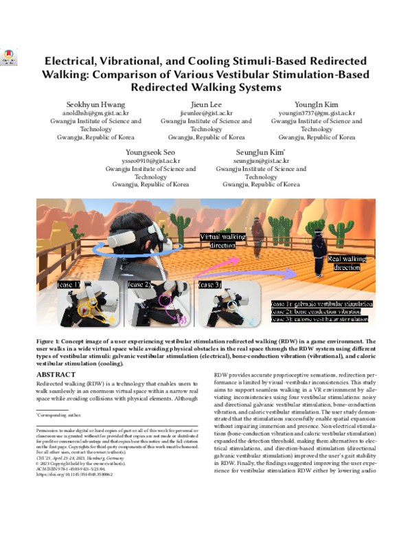 (PDF) Electrical, Vibrational, and Cooling Stimuli-Based Redirected ...