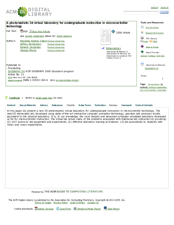 (PDF) A photorealistic 3d virtual laboratory for undergraduate ...