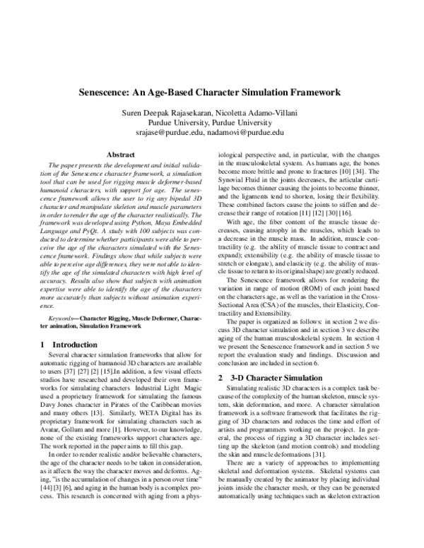 (PDF) Senescence: An Age-Based Character Simulation Framework