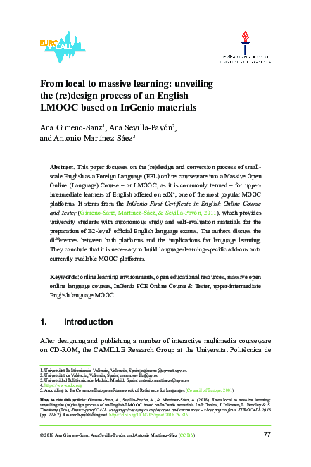 (PDF) From local to massive learning: unveiling the (re)design process ...