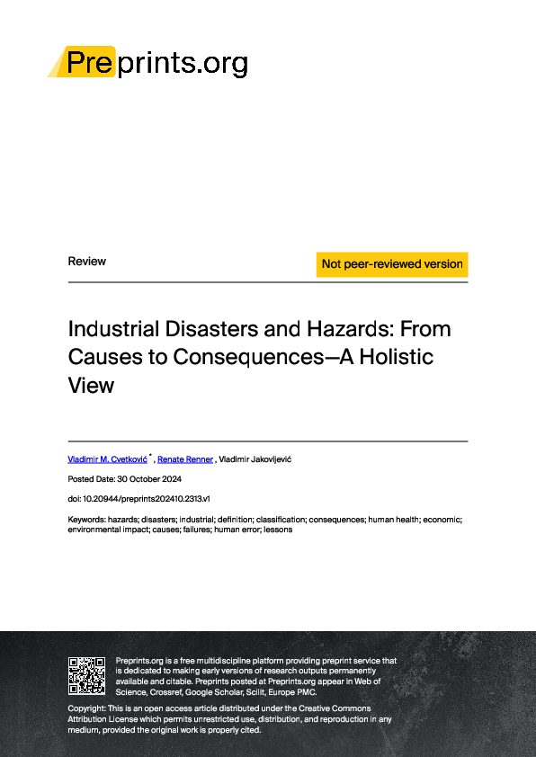 (PDF) Industrial Disasters and Hazards: From Causes to Consequences—A ...
