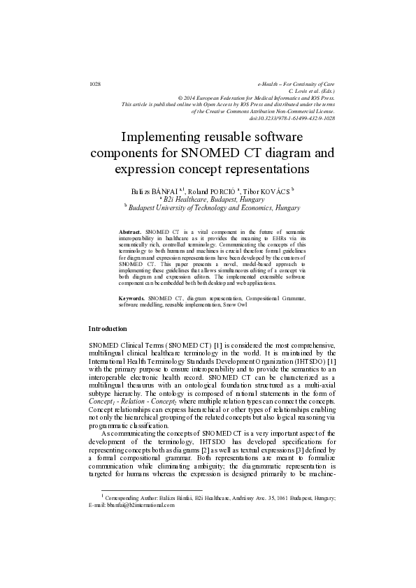 (PDF) Implementing reusable software components for SNOMED CT diagram ...