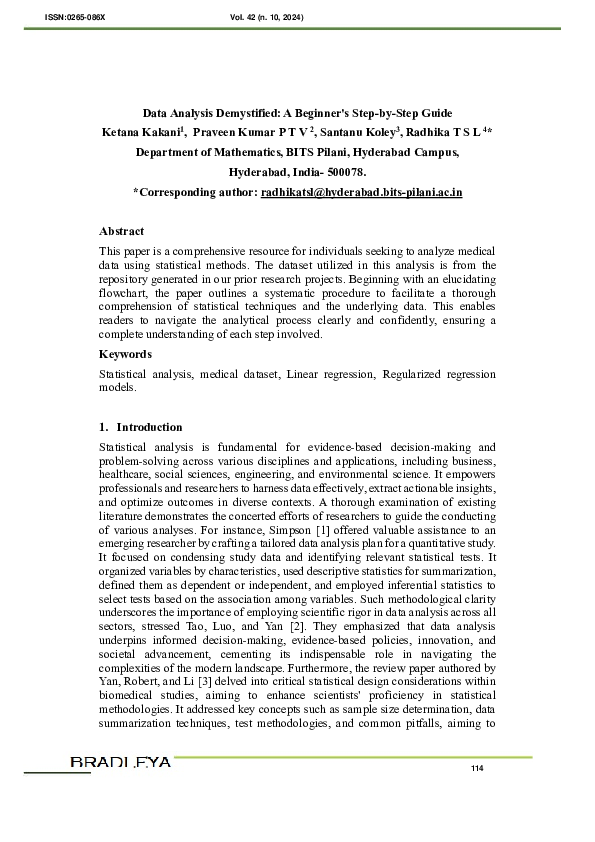 (PDF) Data Analysis Demystified: A Beginner's Step-by-Step Guide