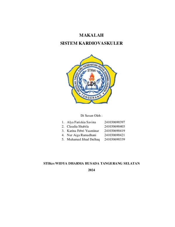 (PDF) Makalah System Kardiovaskuler