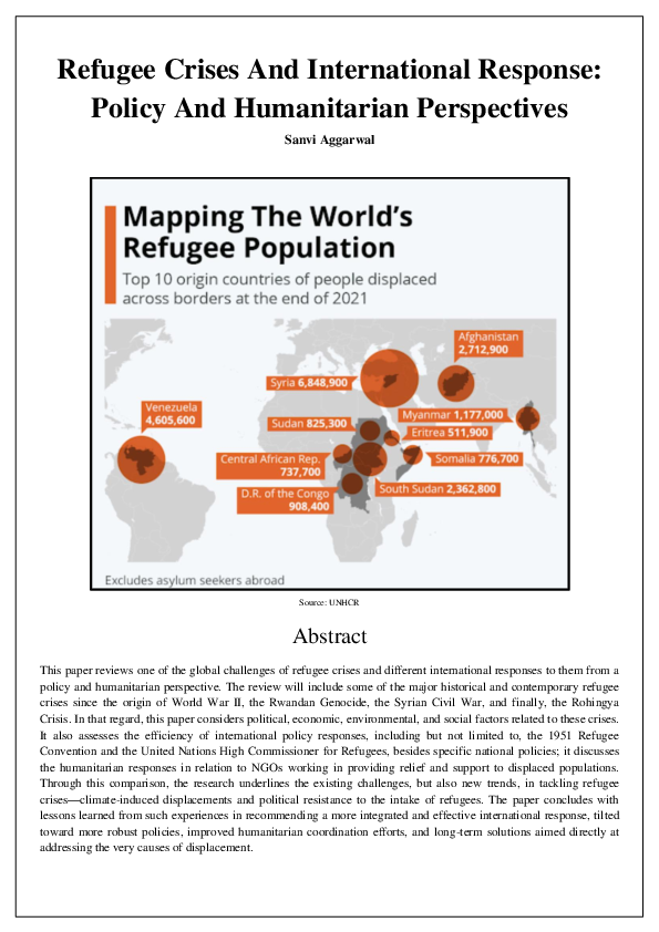 (PDF) Refugee Crises And International Response: Policy And ...