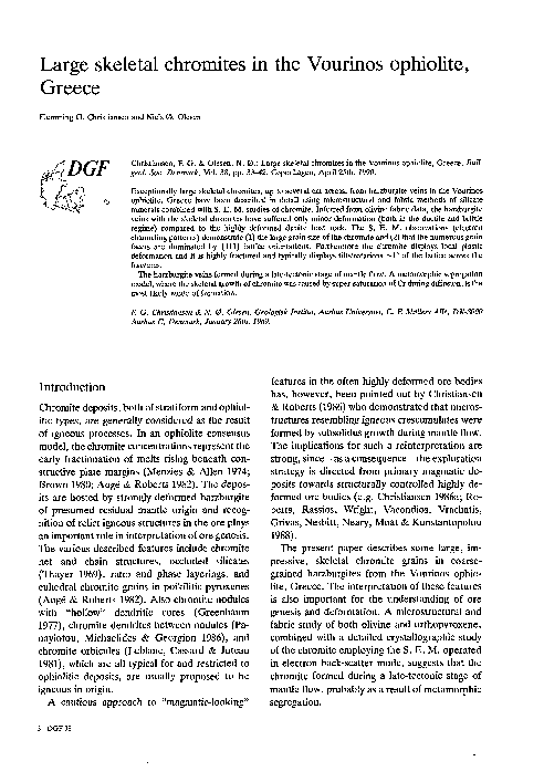 (PDF) Large skeletal chromites in the Vourinos ophiolite, Greece ...