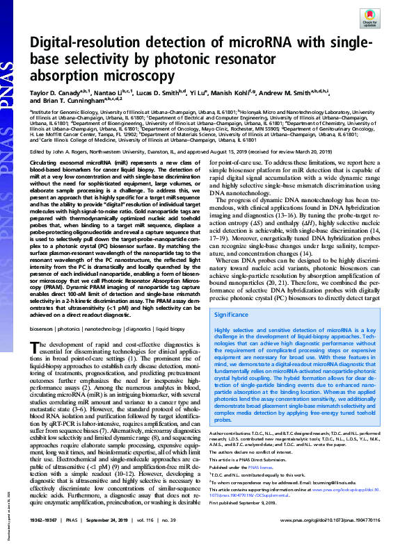 (PDF) Digital-resolution detection of microRNA with single-base ...