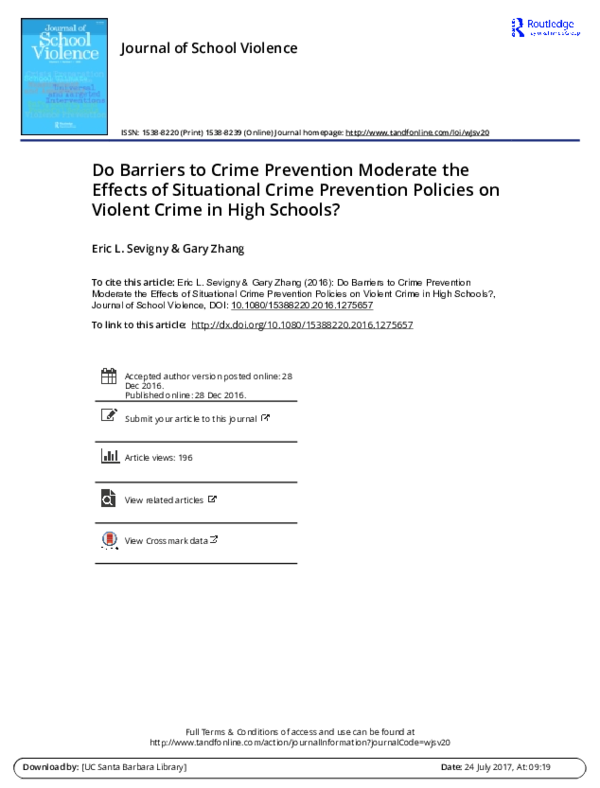 (PDF) Do Barriers to Crime Prevention Moderate the Effects of ...