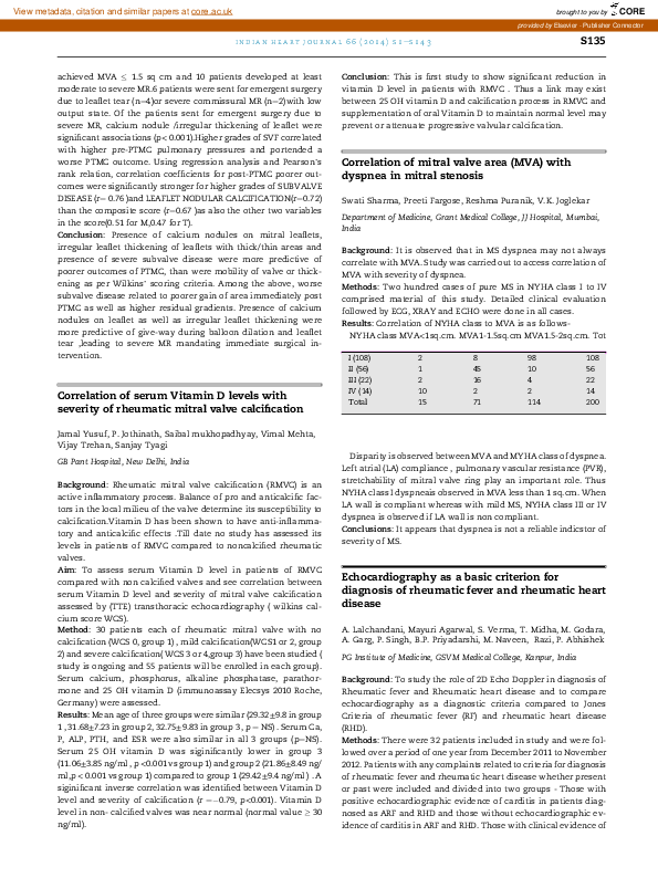 (PDF) Echocardiography as a basic criterion for diagnosis of rheumatic ...