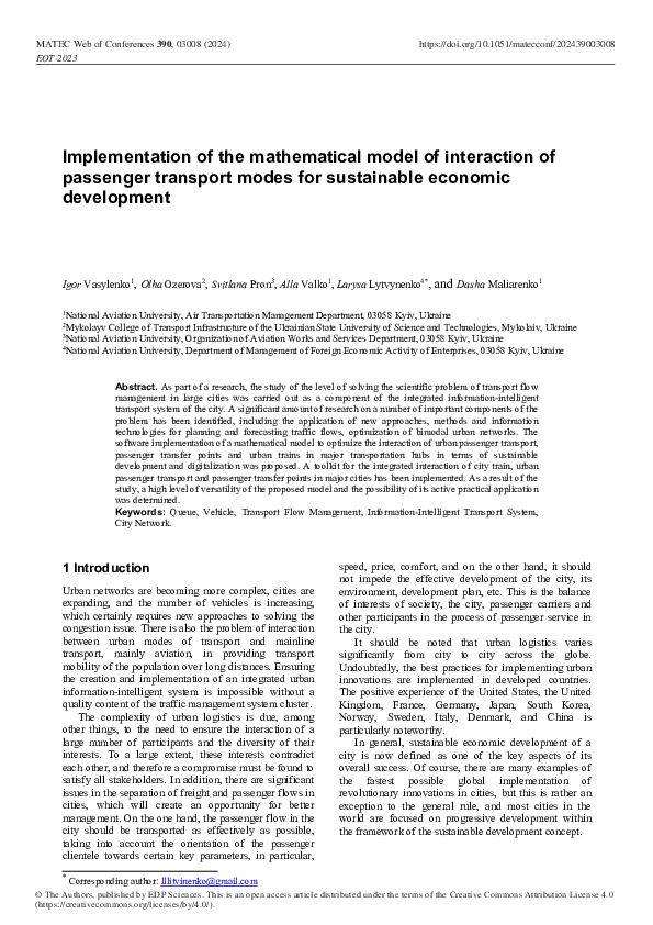 (PDF) Implementation of the mathematical model of interaction of ...