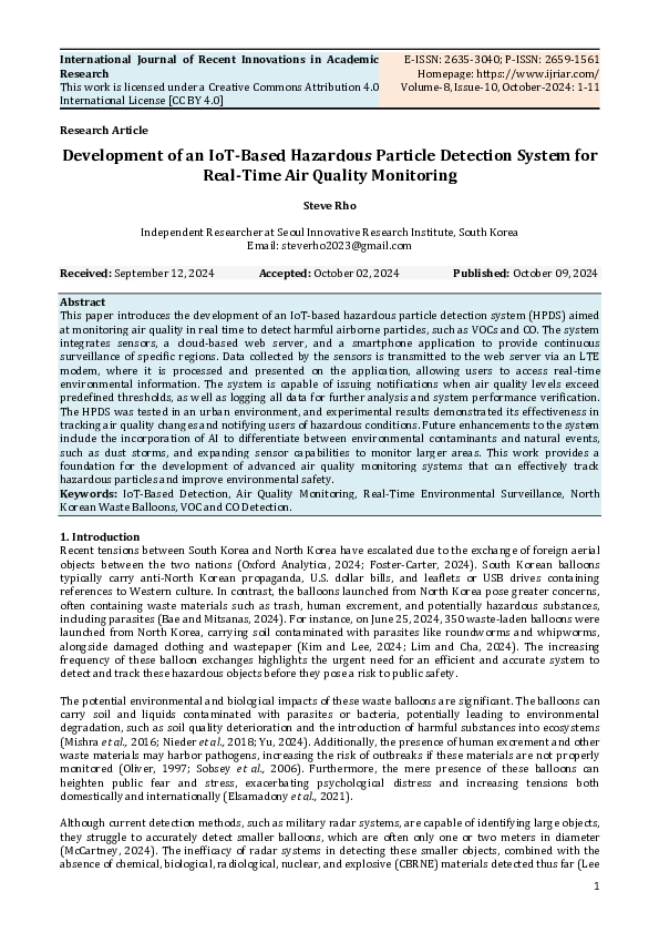 (PDF) Development of an IoT-Based Hazardous Particle Detection System for Real-Time Air Quality ...
