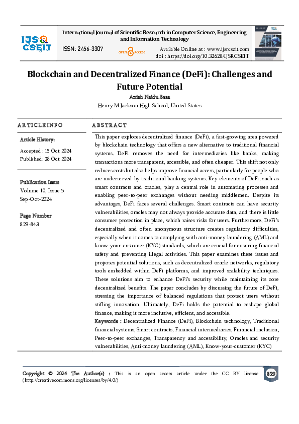 (PDF) Blockchain and Decentralized Finance (DeFi): Challenges and ...