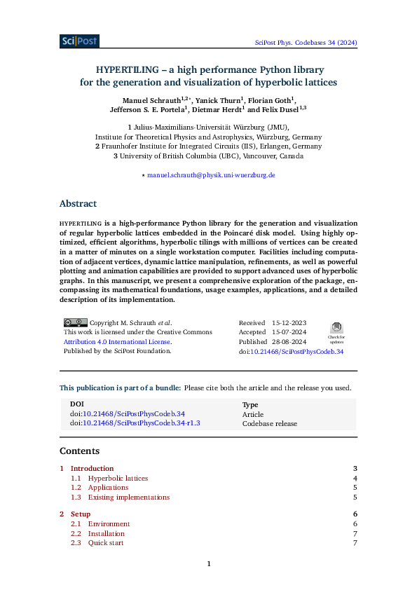 (PDF) HYPERTILING: High-Performance Python Library for Hyperbolic Lattices