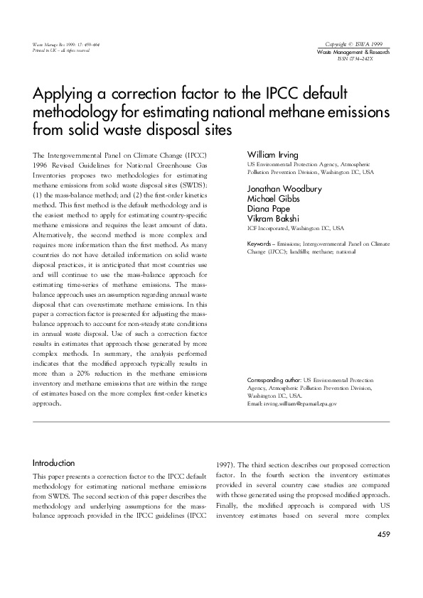 (PDF) Applying a correction factor to the IPCC default methodology for ...