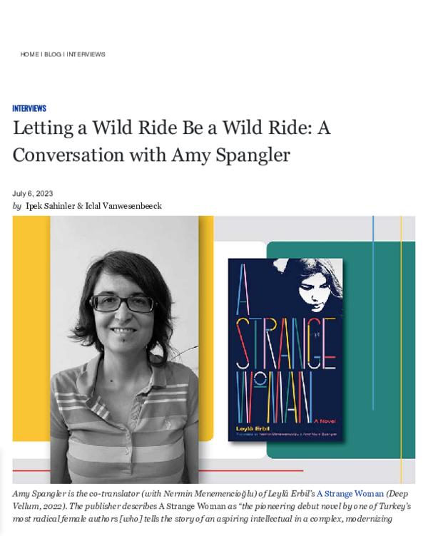 (PDF) Letting a Wild Ride Be a Wild Ride: A Conversation with Amy ...