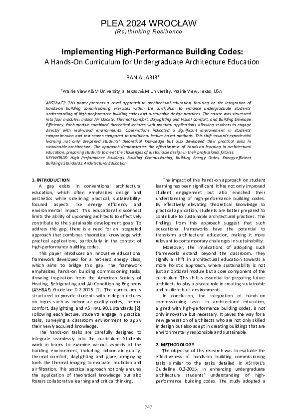 (PDF) Implementing High-Performance Building Codes: A Hands-On ...
