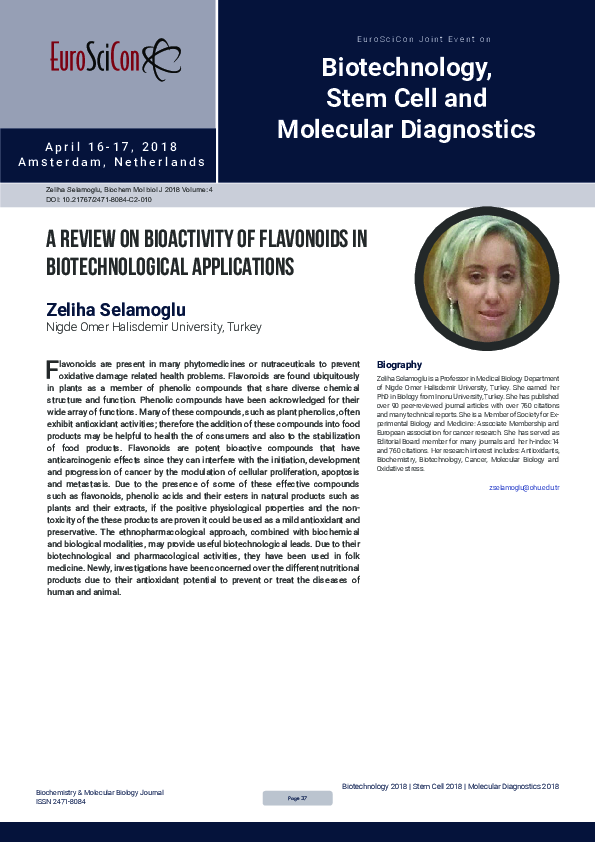 (PDF) A review on bioactivity of flavonoids in biotechnological applications