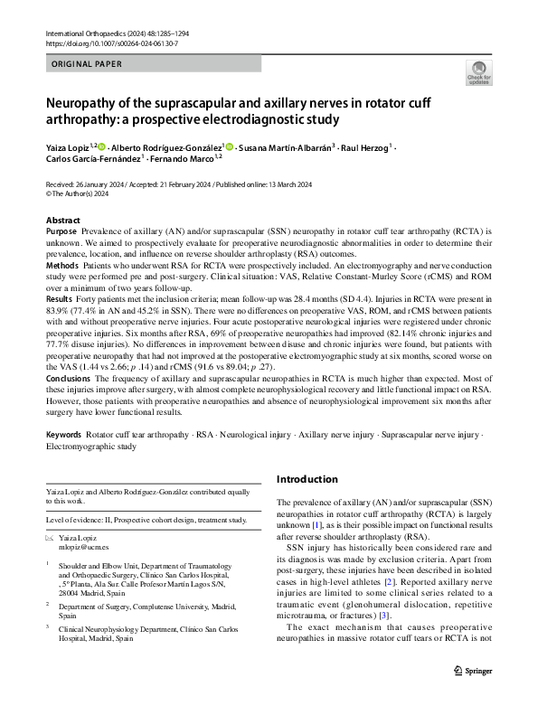 (PDF) Neuropathy of the suprascapular and axillary nerves in rotator ...