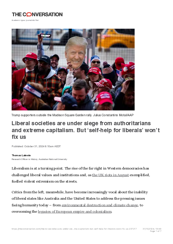 (PDF) Liberalism as a Way of Life, by Alexandre Lefebvre (Princeton ...