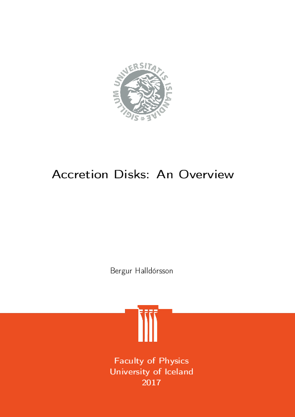 (PDF) Accretion Disks: An Overview