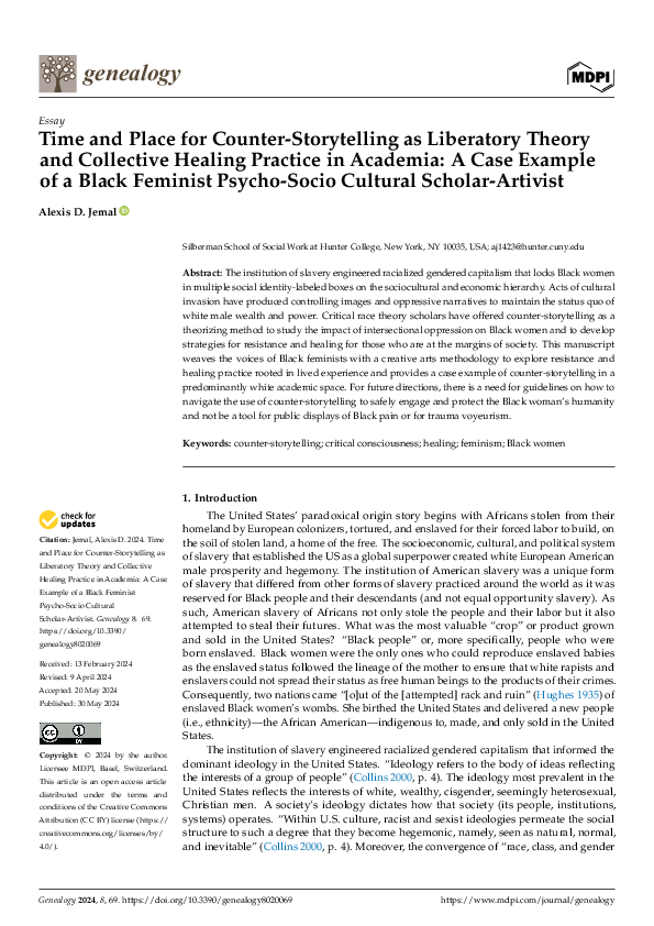 (PDF) Time and Place for Counter-Storytelling as Liberatory Theory and ...