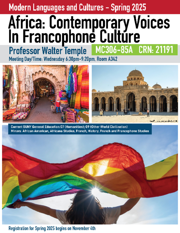 (PDF) Francophone African Literature and Culture