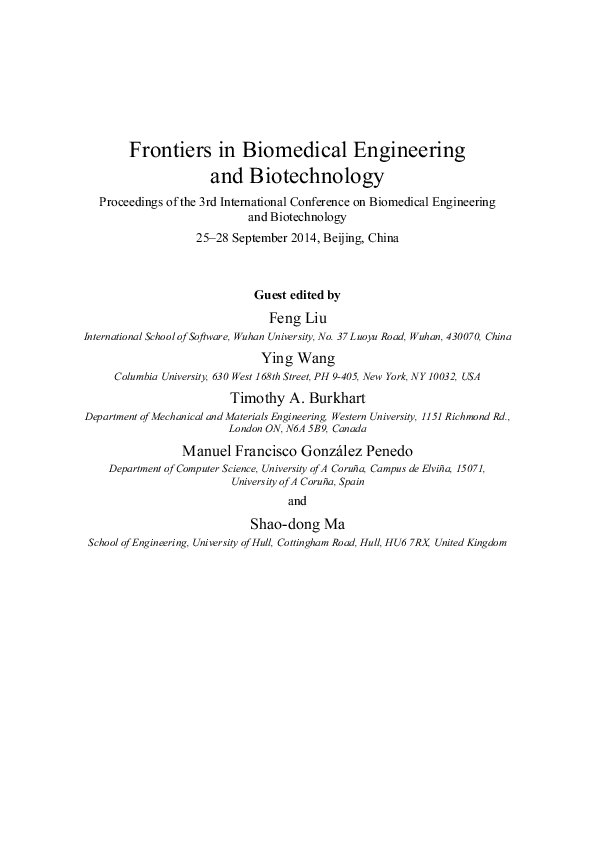 (PDF) Frontiers in biomedical engineering and biotechnology
