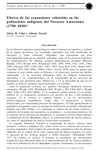 (PDF) Efectos de las expansiones coloniales en las poblaciones ...