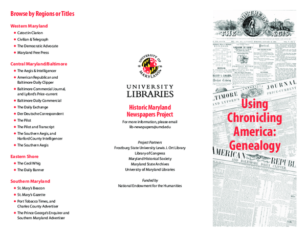 (PDF) Using Chronicling America: Genealogy