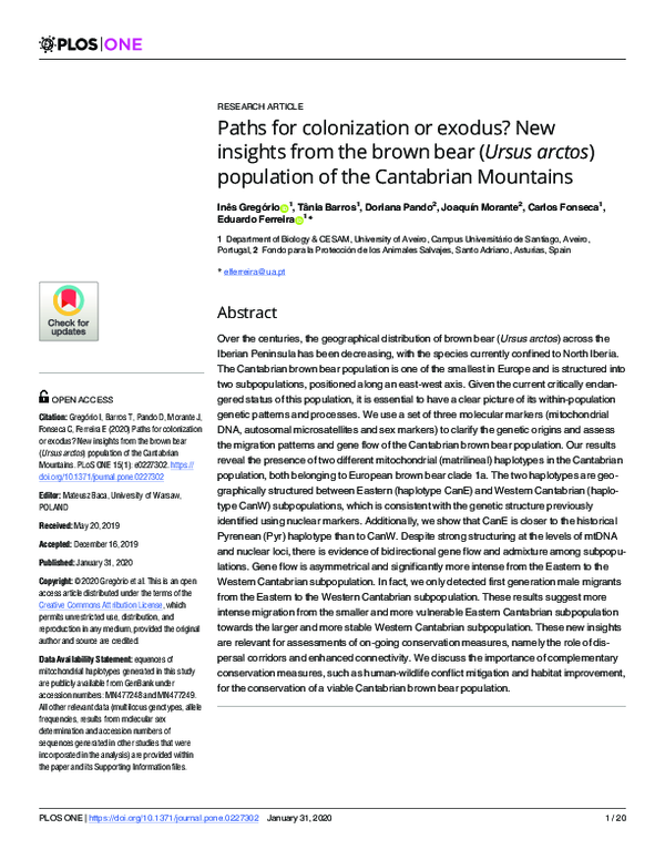(PDF) Paths for colonization or exodus? New insights from the brown ...