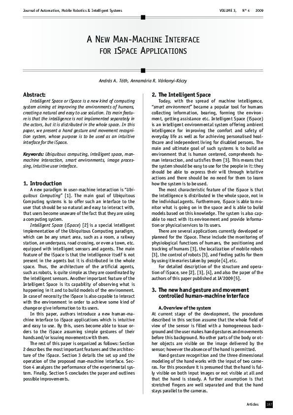 (PDF) A new man-machine interface for ispace applications