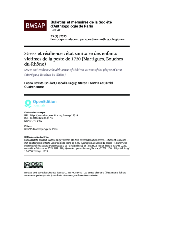 (PDF) Stress and resilience: health status of children victims of the ...