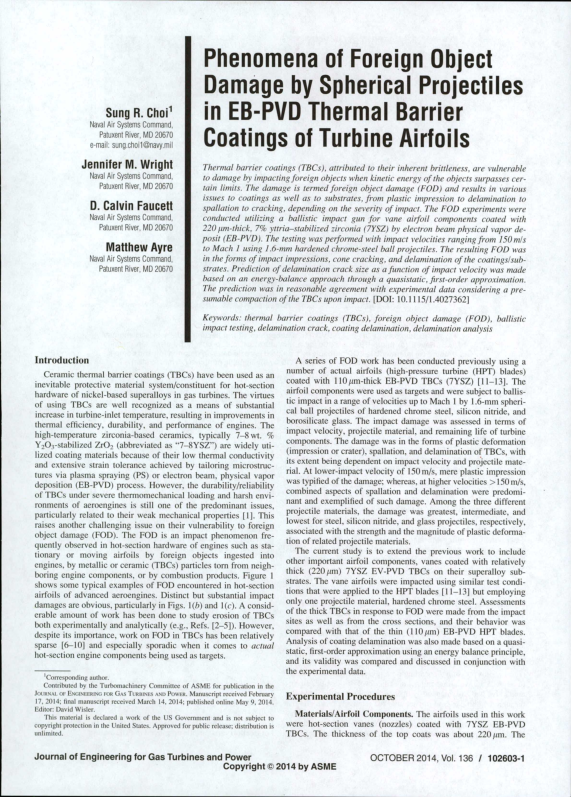 (PDF) Phenomena of Foreign Object Damage by Spherical Projectiles in EB ...
