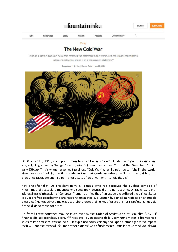 (PDF) The New Cold War