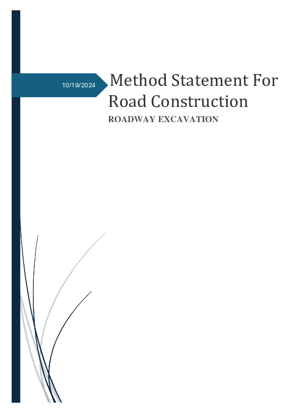(PDF) Road Construction Method Statement-Roadway Excavation