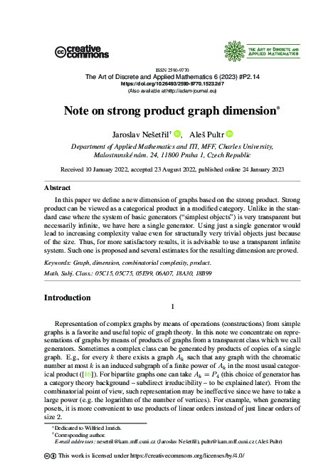 (PDF) Note on strong product graph dimension