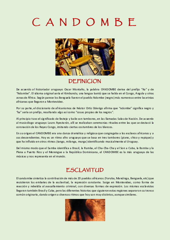 (PDF) EL CANDOMBE - RESUMEN