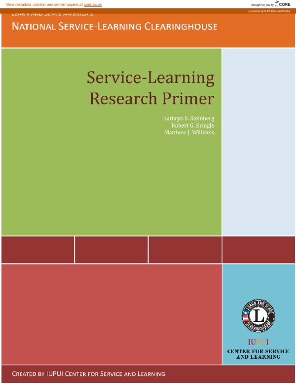 (PDF) Service-Learning Research Primer