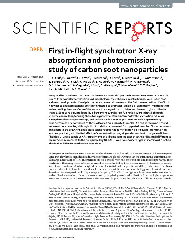(PDF) First in-flight synchrotron X-ray absorption and photoemission ...