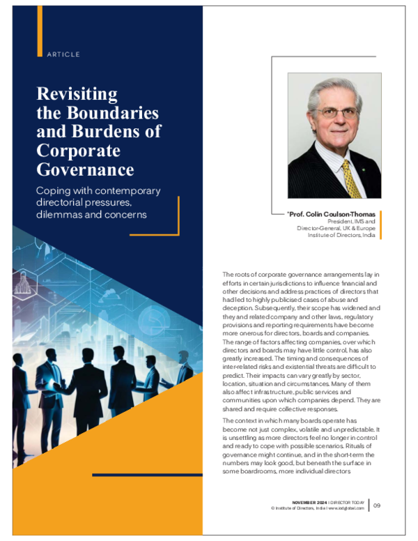(PDF) Revisiting the Boundaries and Burdens of Corporate Governance,