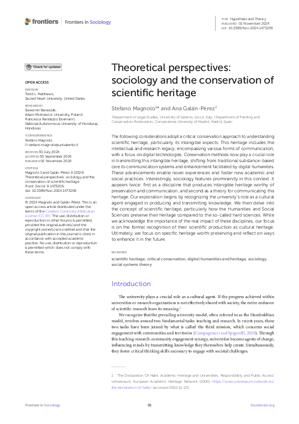 (PDF) 2024. Theoretical perspectives: sociology and the conservation of ...