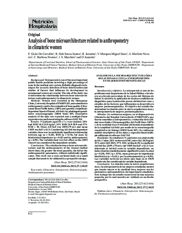 (PDF) Analysis of bone microarchitecture related to anthropometry in climateric women | Análisis ...