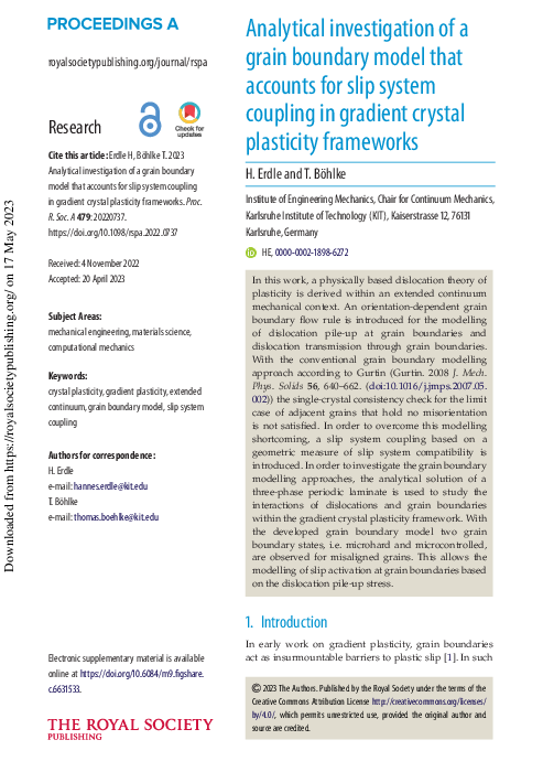 (PDF) Analytical investigation of a grain boundary model that accounts ...