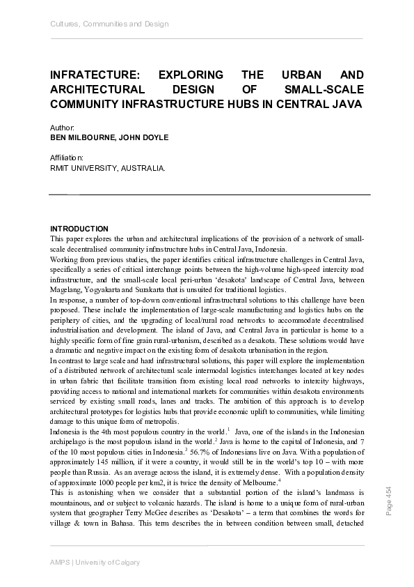 (PDF) Infratecture: Exploring the Urban and Architectural Design of Small-Scale Community ...