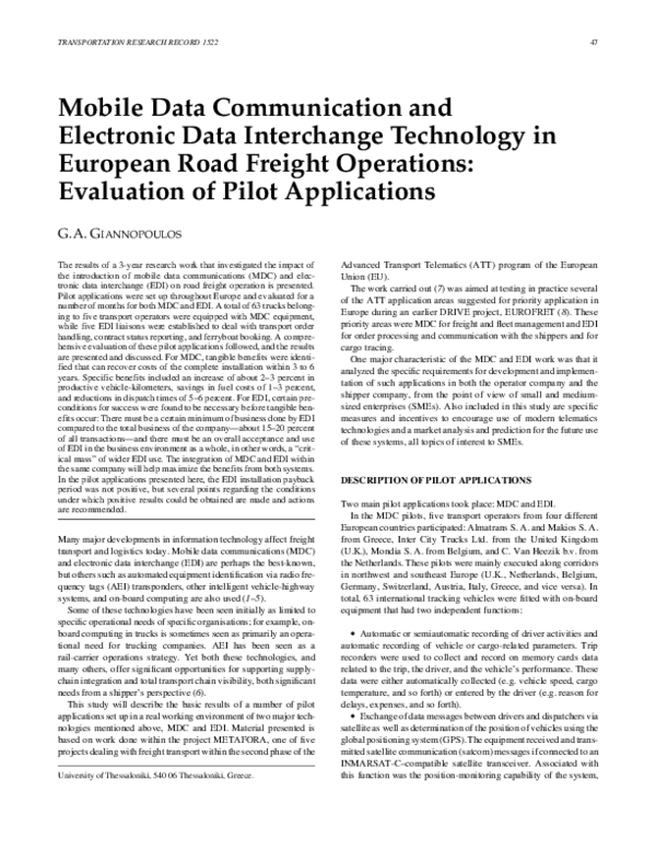 (PDF) Mobile Data Communication and Electronic Data Interchange ...