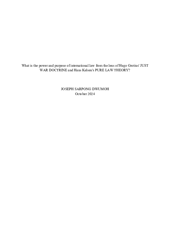 (PDF) What is the power and purpose of international law from the lens ...