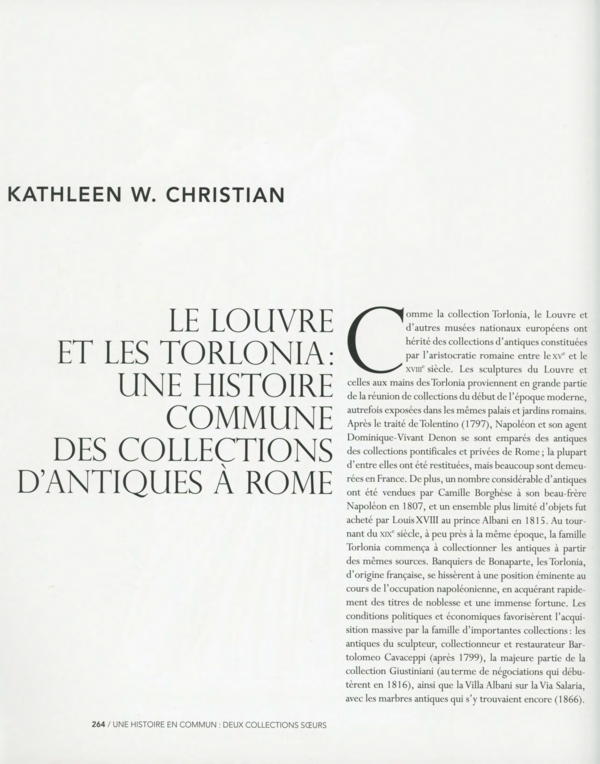 (PDF) Le Louvre et les Torlonia: une histoire commune des collections d ...