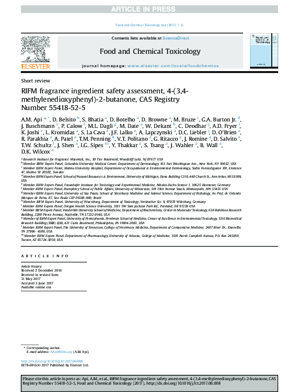 (PDF) RIFM fragrance ingredient safety assessment, 4 ...
