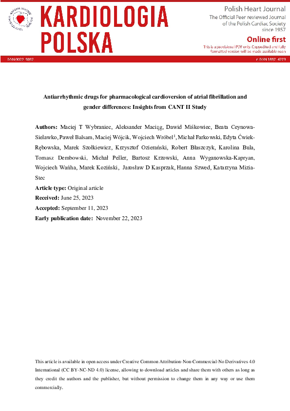 (PDF) Antiarrhythmic drugs for pharmacological cardioversion of atrial ...